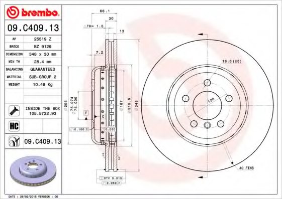 34116775277,BMW 34116775277 Brake Disc for BMW