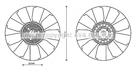41213626,IVECO 41213626 Fan Wheel, engine cooling for IVECO