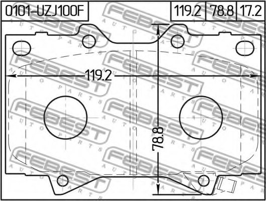 0446560340,TOYOT 04465-60340 Brake Pad Set, disc brake for TOYOT