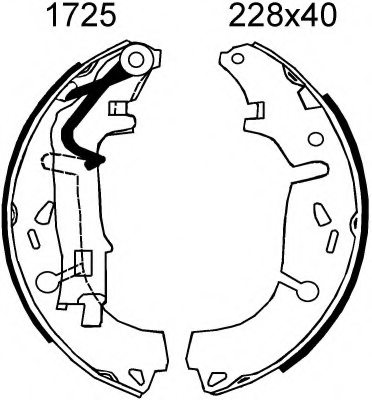 4241N8,PEUGE 4241.N8 Brake Shoe Set for PEUGE