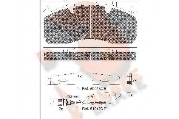 21496551,VOLVO 21496551 Brake Pad Set, disc brake for VOLVO