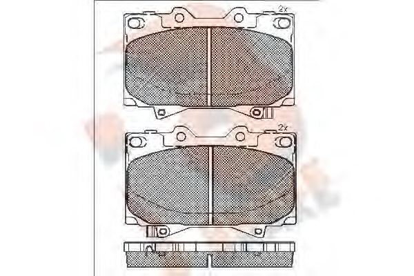 0446560340,TOYOT 04465-60340 Brake Pad Set, disc brake for TOYOT
