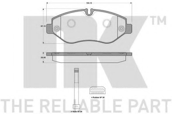 42555881,IVECO 42555881 Brake Pad Set, disc brake for IVECO