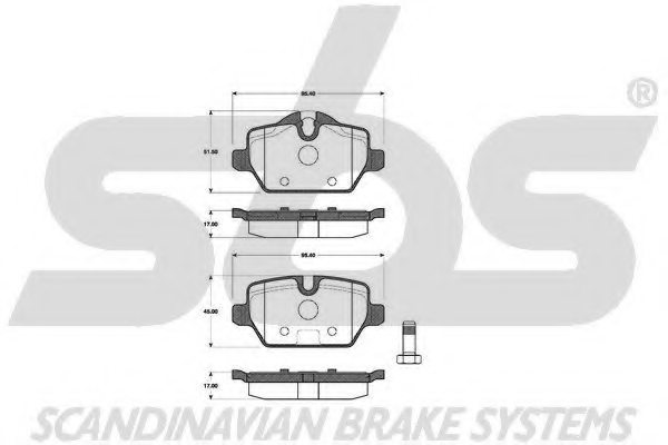 34219808172,MINI 34219808172 Brake Pad Set, disc brake for MINI