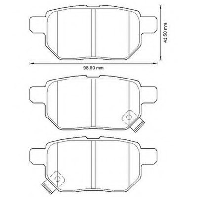 0446602190,TOYOT 04466-02190 Brake Pad Set, disc brake for TOYOT