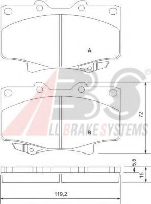 0446560020,TOYOT 04465-60020 Brake Pad Set, disc brake for TOYOT