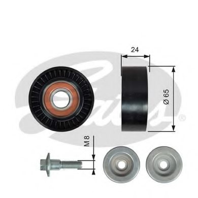 1761931,FORD 1761931 Deflection/Guide Pulley, v-ribbed belt for FORD