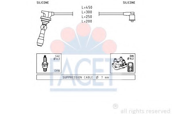 2742003011,HYUNDAI 2742003011 Ignition Cable Kit for HYUNDAI