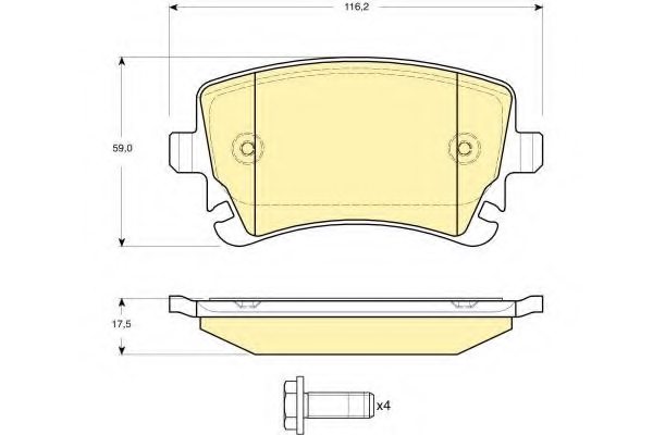 4F0698451C,VAG 4F0 698 451 C Brake Pad Set, disc brake for VAG