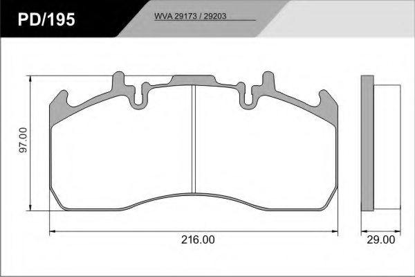 21496551,VOLVO 21496551 Brake Pad Set, disc brake for VOLVO