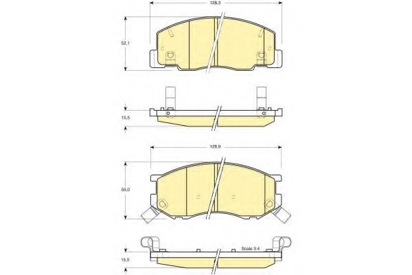 0446528340,TOYOT 04465-28340 Brake Pad Set, disc brake for TOYOT
