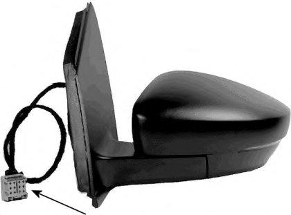 6R0857537BGRU,VW 6R0857537B GRU Outside Mirror for VW