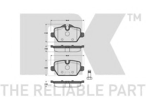 34219808172,MINI 34219808172 Brake Pad Set, disc brake for MINI