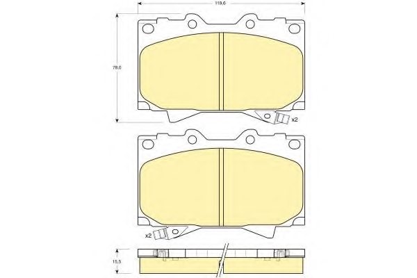 0446560160,TOYOT 04465-60160 Brake Pad Set, disc brake for TOYOT