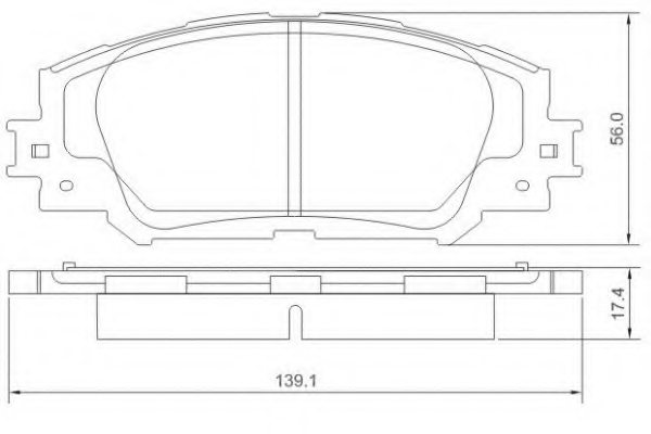 0446502410,TOYOT 04465-02410 Brake Pad Set, disc brake for TOYOT