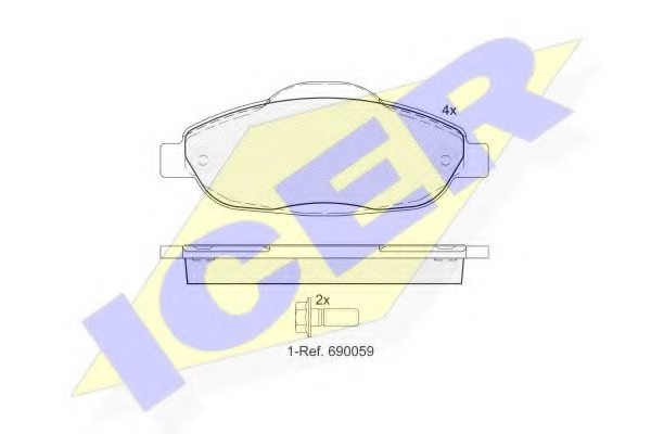 1613259380,PEUGE 16 132 593 80 Brake Pad Set, disc brake for PEUGE