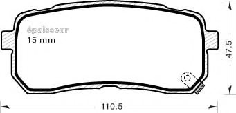 583024HA50,HYUNDAI 58302-4HA50 Brake Pad Set, disc brake for HYUNDAI