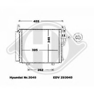 976060X010,HYUNDAI 976060x010 Condenser, air conditioning for HYUNDAI