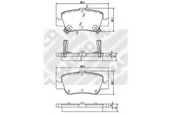 0446602190,TOYOT 04466-02190 Brake Pad Set, disc brake for TOYOT