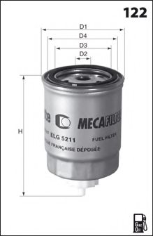 164037F40A,NISSA 16403-7F40A Fuel filter for NISSA