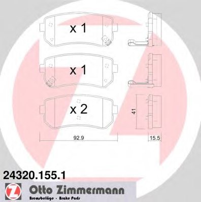 583021JA30,HYUNDAI 583021JA30 Brake Pad Set, disc brake for HYUNDAI