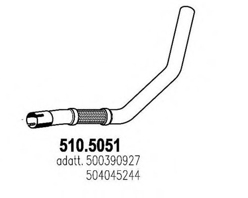 504045244,IVECO 504045244 Exhaust Pipe for IVECO