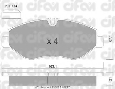 42555881,IVECO 42555881 Brake Pad Set, disc brake for IVECO
