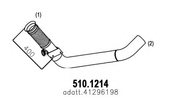 41296198,IVECO 41296198 Exhaust Pipe for IVECO