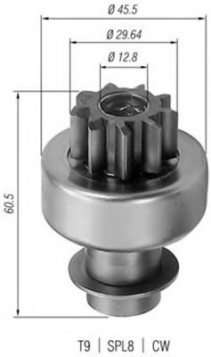 022224722,MITSUBISHI 022224722 Pinion, starter for MITSUBISHI