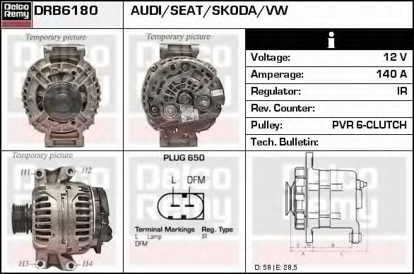 06J903023C,VW 06J903023C Alternator for VW