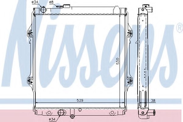 164005B610,TOYOT 164005B610 Radiator, engine cooling for TOYOT