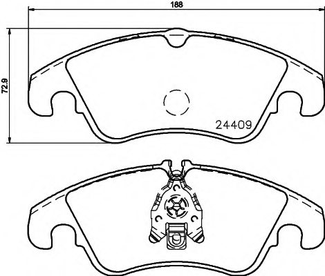 4G0698151,AUDI 4G0698151 Brake Pad Set, disc brake for AUDI