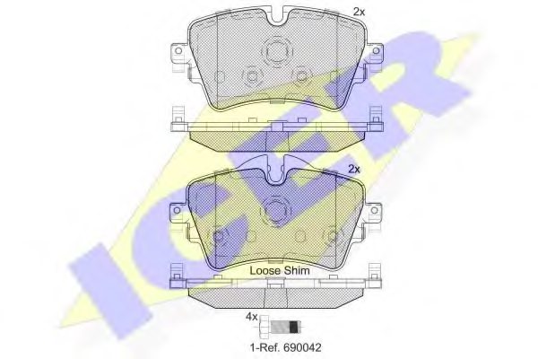 34116860017,BMW 34116860017 Brake Pad Set, disc brake for BMW