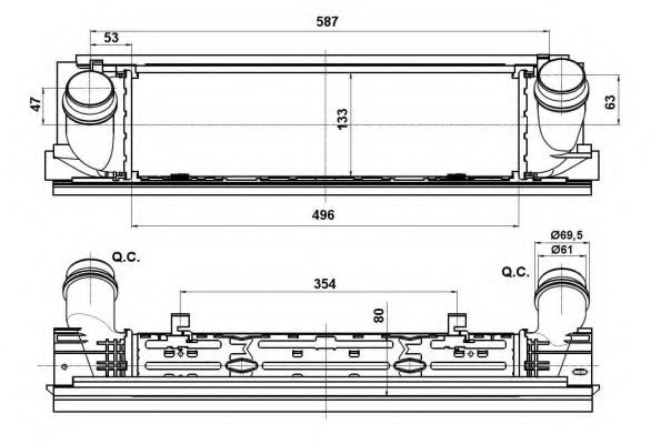 17517600530,BMW 17517600530 Intercooler, charger for BMW
