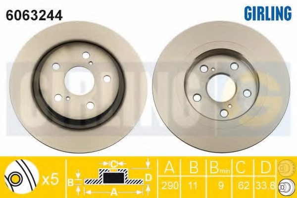 4243105070,TOYOT 42431-05070 Brake Disc for TOYOT
