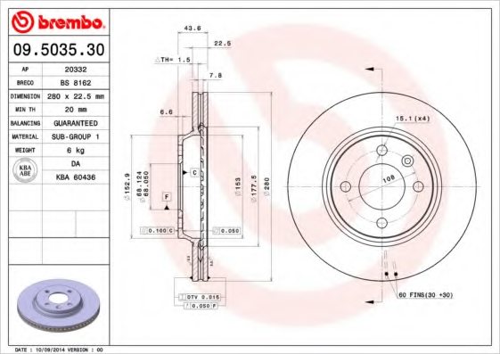 8965550,SAAB 8965550 Brake Disc for SAAB
