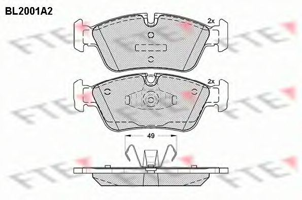 34116767149,BMW 34116767149 Brake Pad Set, disc brake for BMW