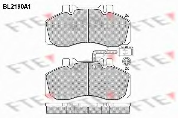 1906144,IVECO 1906144 Brake Pad Set, disc brake for IVECO