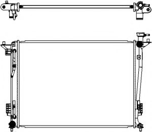 253102Y500,KIA 253102Y500 Radiator, engine cooling