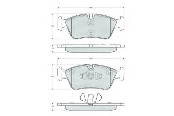 34116767149,BMW 34116767149 Brake Pad Set, disc brake for BMW