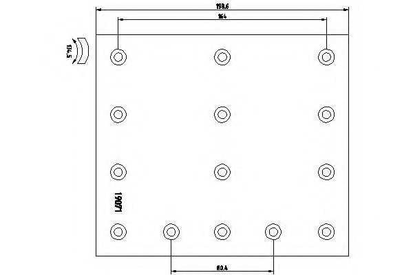 3095169,VOLVO 3095169 Brake Lining Kit, drum brake for VOLVO