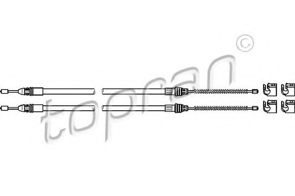 4514200485,SMART 4514200485 Cable, parking brake for SMART