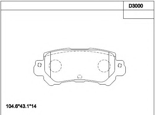 K0Y12648ZA,MAZDA K0Y1-26-48ZA Brake Pad Set, disc brake for MAZDA