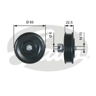 1192777A11,NISSA 1192777A11 Deflection/Guide Pulley, v-ribbed belt for ...
