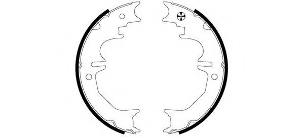 4655060070,TOYOT 4655060070 Brake Shoe Set, parking brake for TOYOT