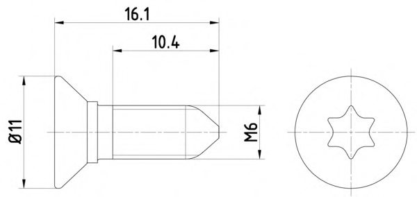 1220306167B,KIA 1220306167B Bolt, brake disc for KIA