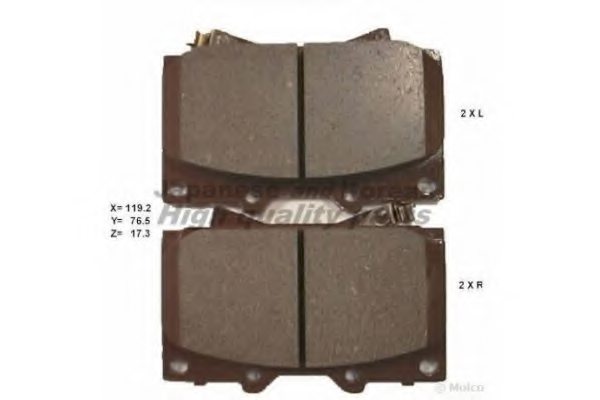 0446560160,TOYOT 04465-60160 Brake Pad Set, disc brake for TOYOT