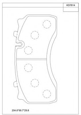 261112999747VT,MACK 261112999747VT Brake Pad Set, disc brake for MACK