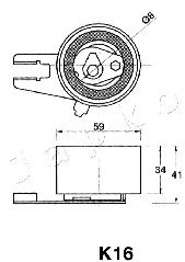 243224X000,KIA 24322-4X000 Tensioner, timing belt for KIA