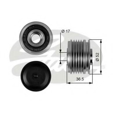 2661550115,MERCE 2661550115 Alternator Freewheel Clutch for MERCE